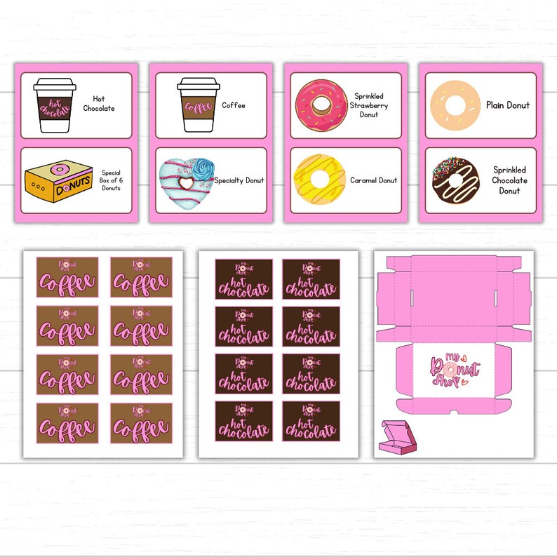 Donut Shop Dramatic Play Kit, Donut Shop Pretend Play, Dramatic Play ...
