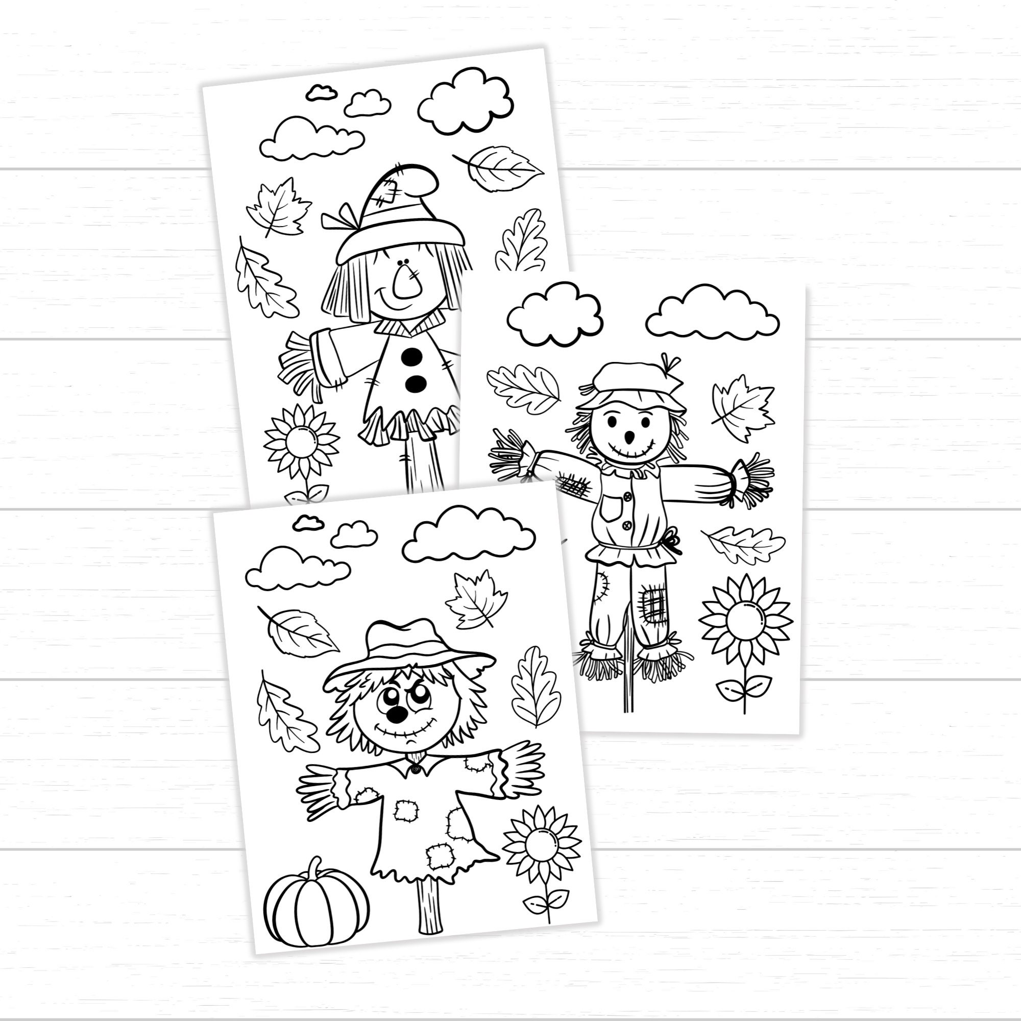 Scarecrow Coloring Pages, Scarecrow Printables, Scarecrow Activities ...
