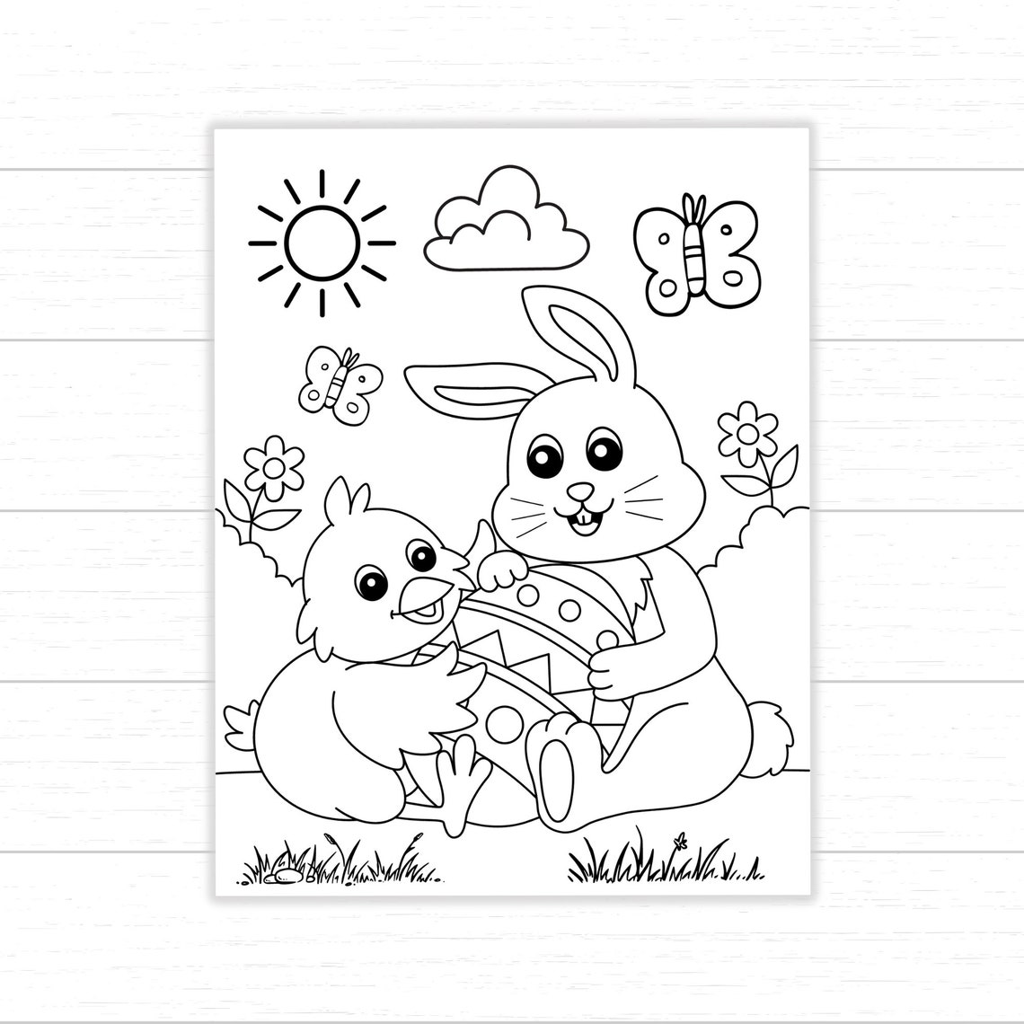 Easter Bunny Coloring Pages, Spring Coloring Pages, Easter Activities ...