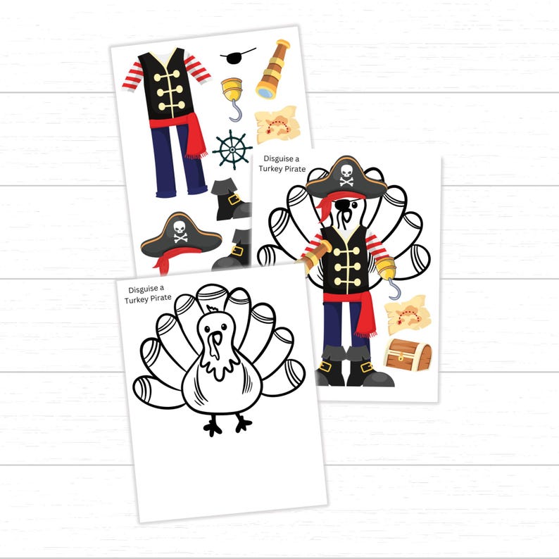 Disguise a Turkey Pirate, Pirate Turkey, Pirate Printables, Disguise a ...