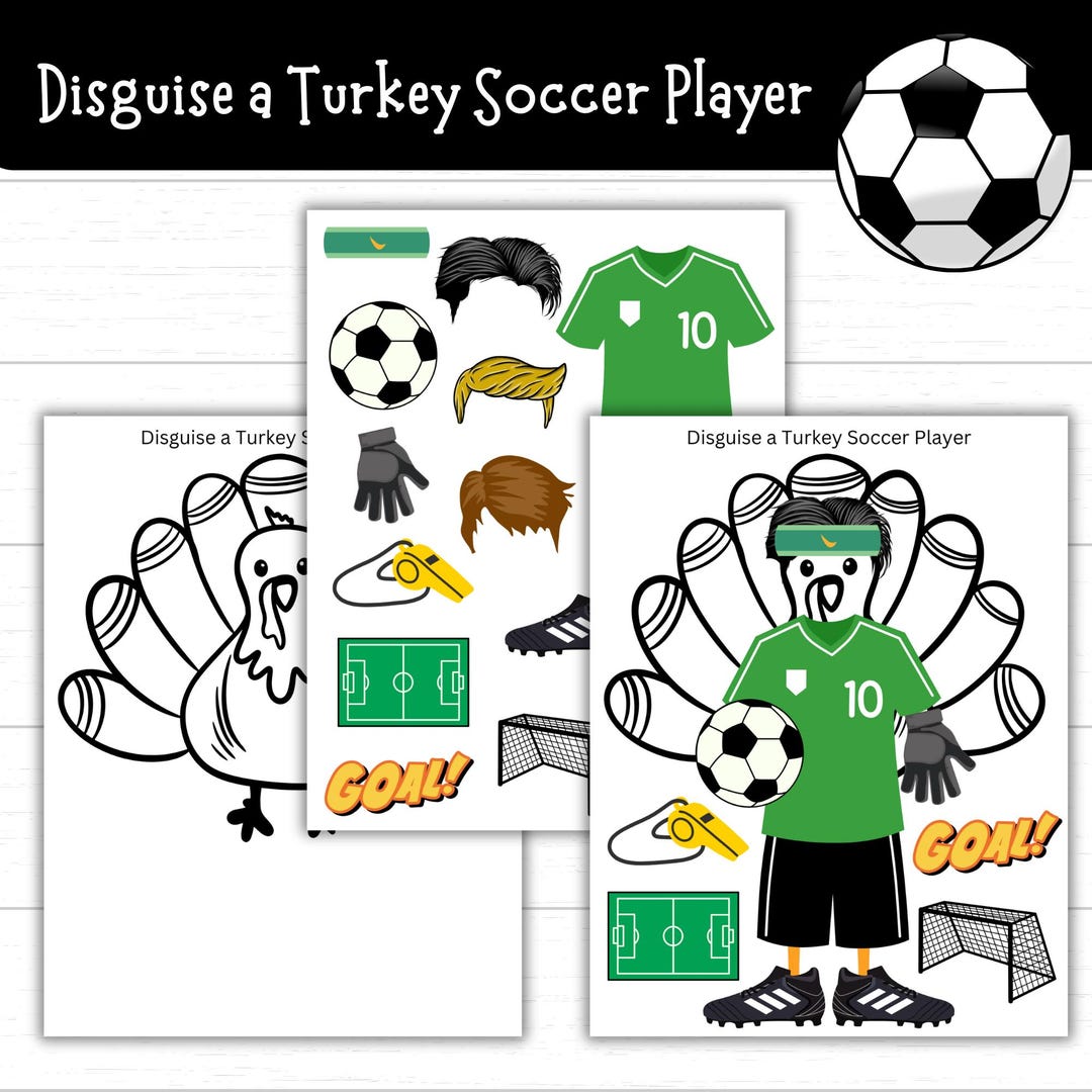 Disguise a Turkey Soccer Player, Turkey in Disguise Soccer Player ...