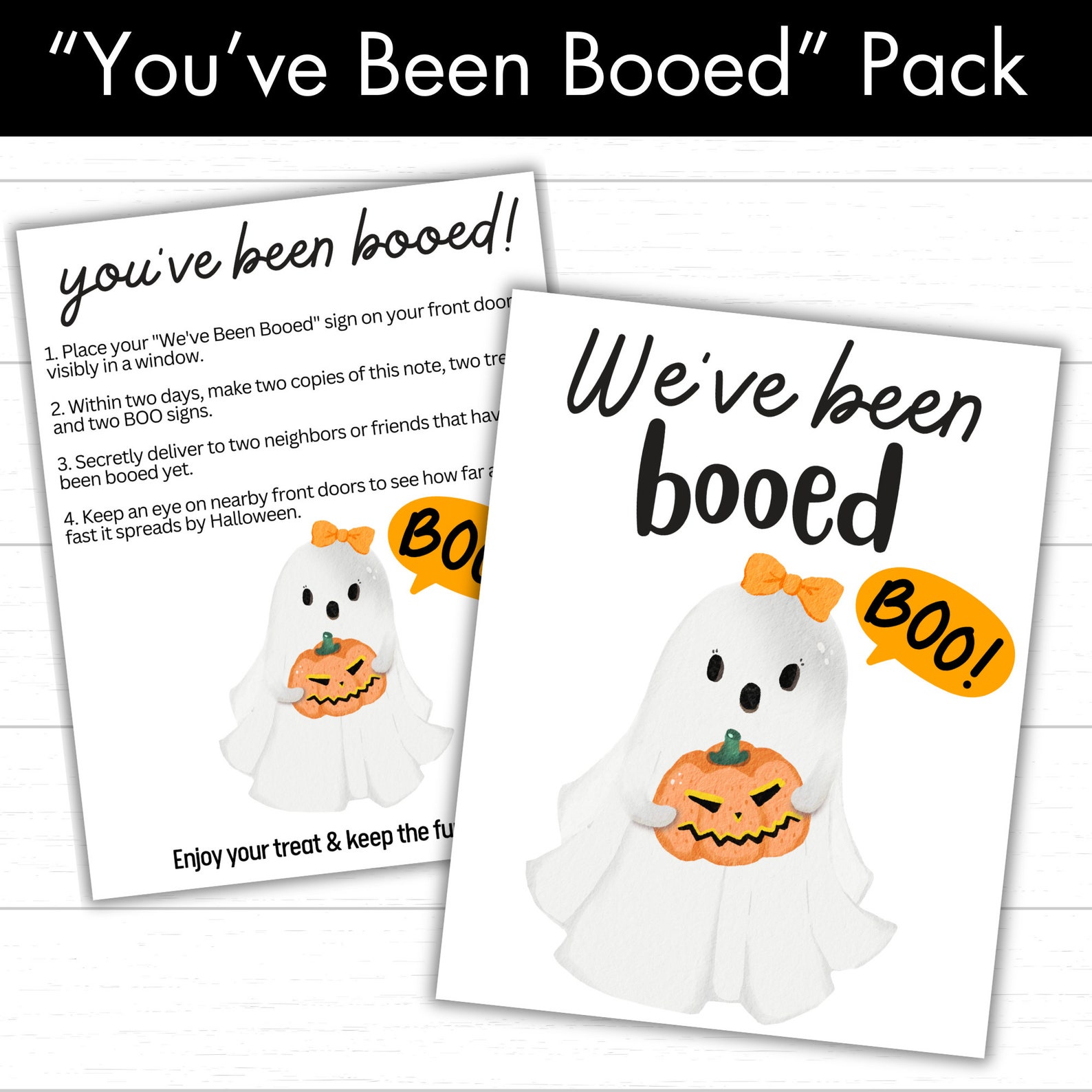 You've Been Booed Printable Kit, We've Been Booed Pack, Boo Basket, Boo ...