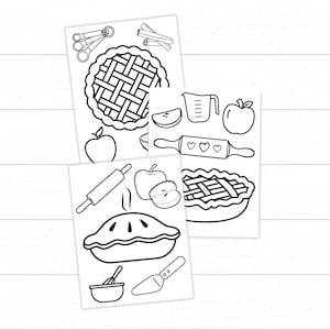 Apple Pie Coloring Pages Printable, Apple Activities, Fall Apple ...