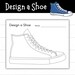 Design a Shoe Printable, Decorate a Sneaker, Printable Shoe Template ...