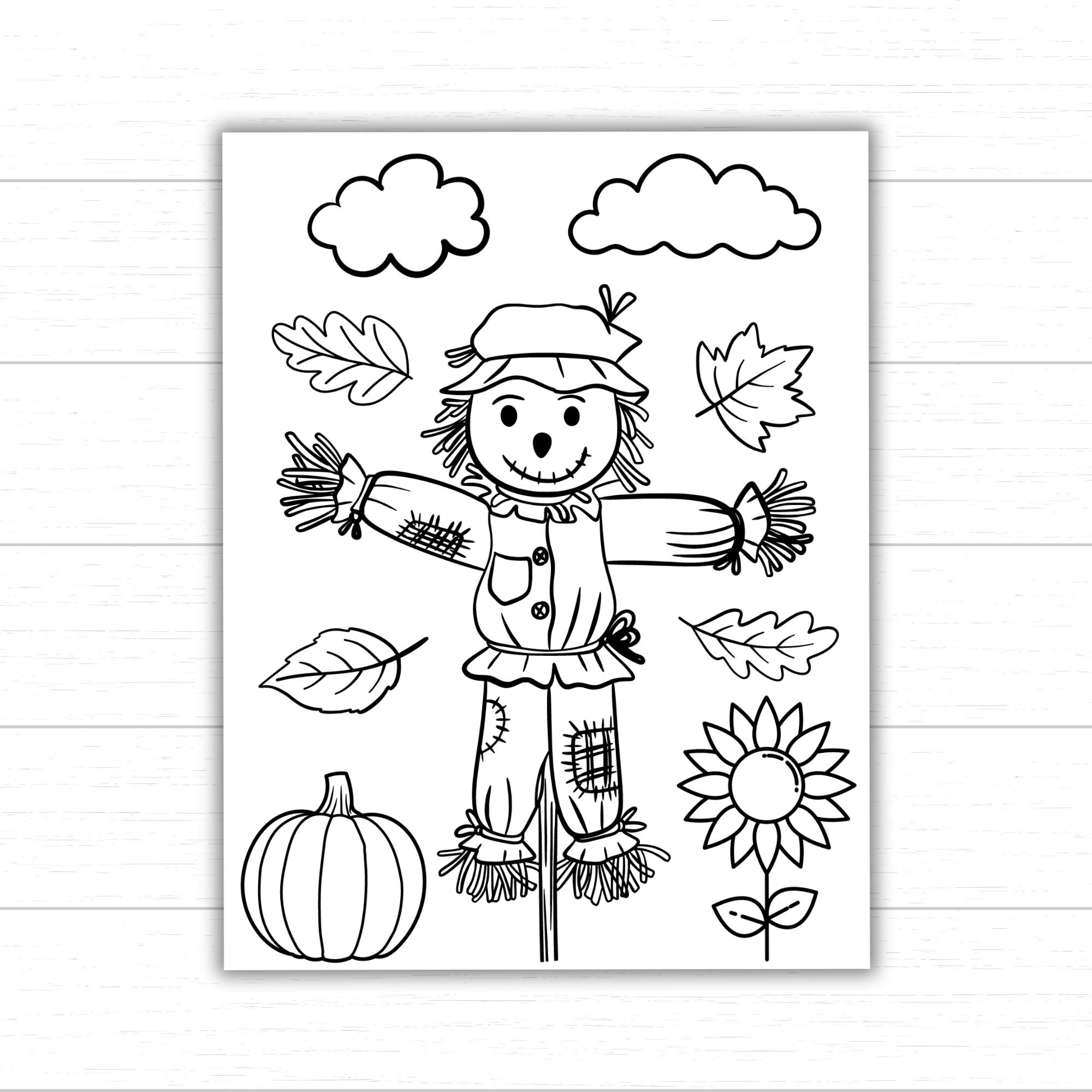 Scarecrow Coloring Pages, Scarecrow Printables, Scarecrow Activities ...