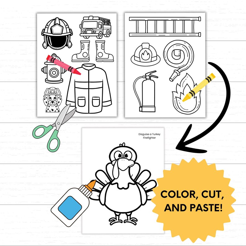 Disguise a Turkey Firefighter, Community Helper Turkey Disguise ...