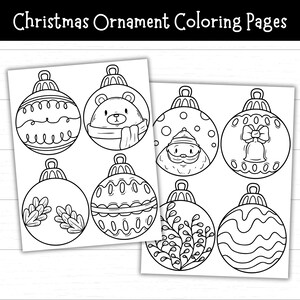 Christmas Ornament Coloring Pages, Christmas Coloring Pages for Kids ...