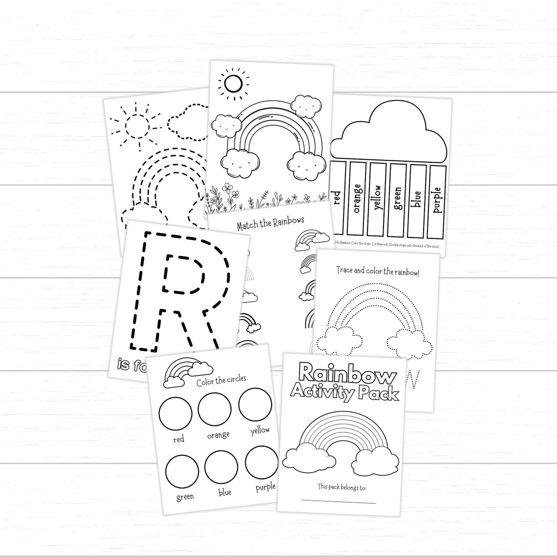 Rainbow Activity Pack, Printable Rainbow Activities, Rainbow Worksheets ...