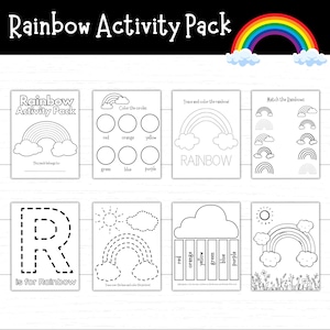 Rainbow Activity Pack, Printable Rainbow Activities, Rainbow Worksheets ...