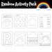 Rainbow Activity Pack, Printable Rainbow Activities, Rainbow Worksheets ...