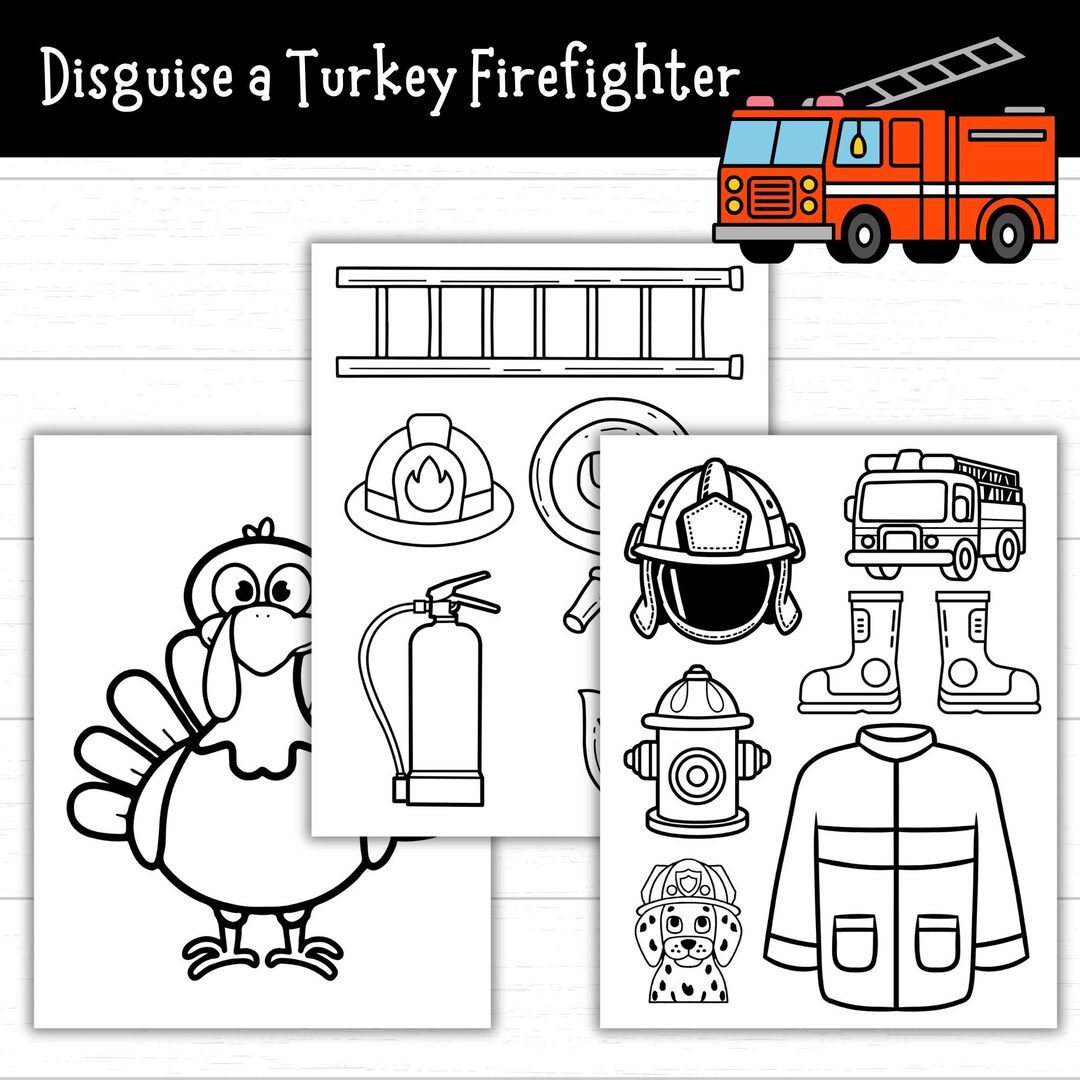Disguise a Turkey Firefighter, Community Helper Turkey Disguise ...