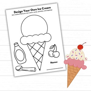 Design Your Own Ice Cream, Ice Cream Printables, Summer Activities for ...