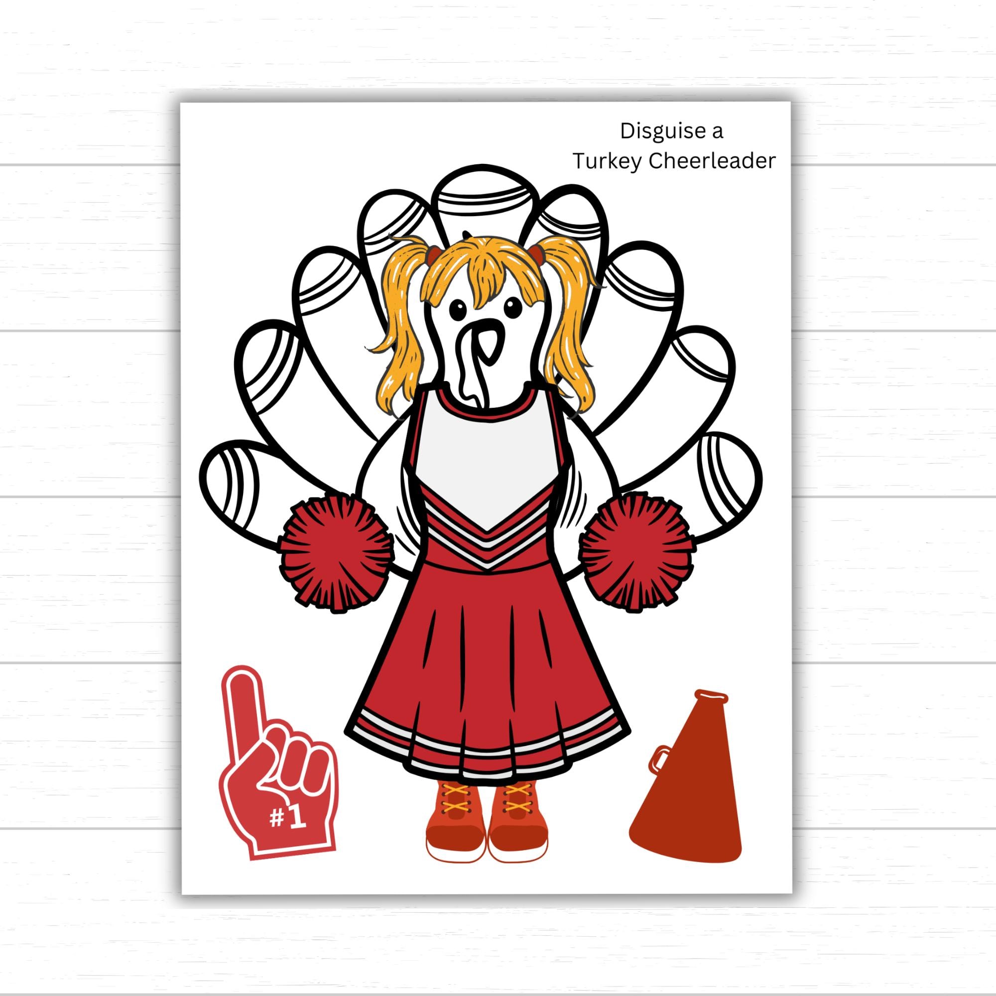 Disguise a Turkey Cheerleader, Cheerleader Turkey, Turkey in Disguise ...