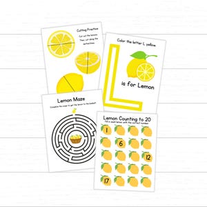 Lemon Activity Pack Printable, Fun Summer Worksheets & Games for Kids ...