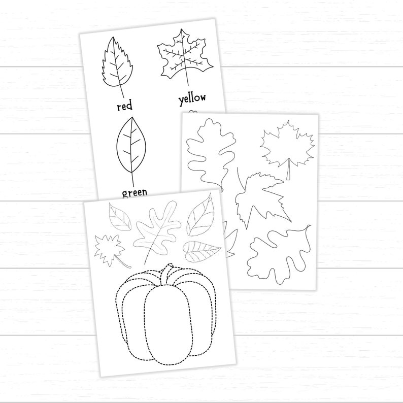 Fall Leaf Coloring Pages, Fall Leaf Activities, Fall Leaf Activity Pack ...