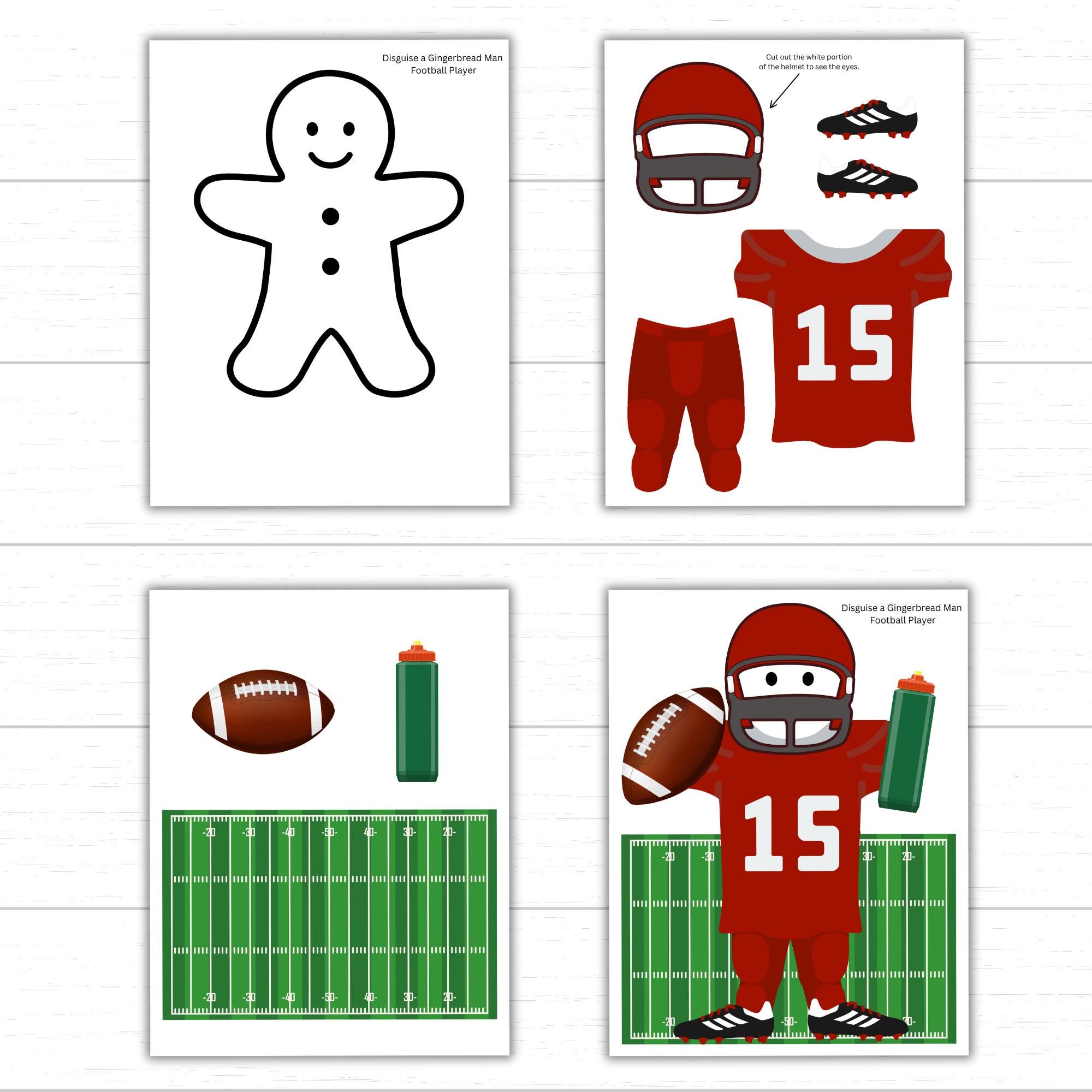 Disguise a Gingerbread Man Football Player, Gingerbread Man Disguise ...