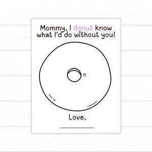 Mother's Day Donut Fingerprint Art, I Donut Know What I'd Do Without ...