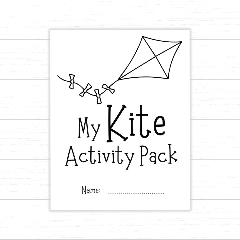 Kite Activity Pack for Kids, Kite Printables, Printable Kite Coloring ...