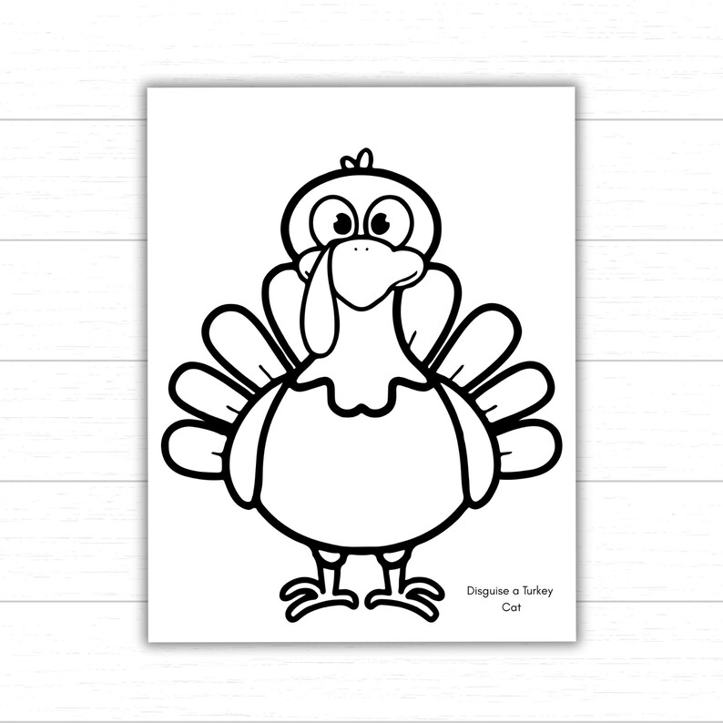 Disguise a Turkey Cat Craft, Printable Thanksgiving Activity for Kids ...