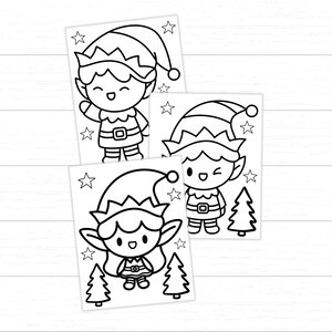 Christmas Elf Coloring Pages, Elf Activities, Printable Elf Coloring ...
