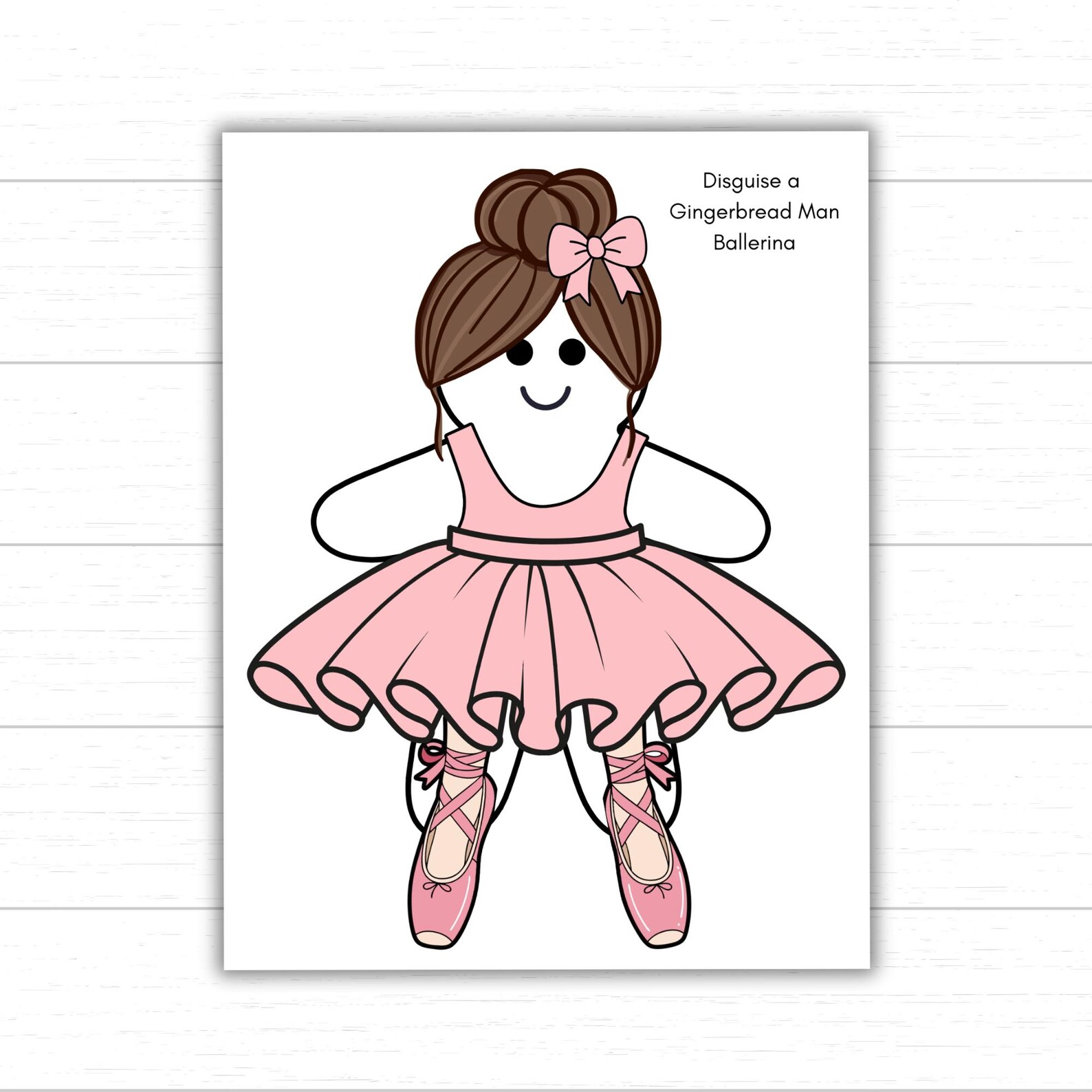 Disguise a Gingerbread Man Ballerina | Christmas Craft Printable | Kids ...