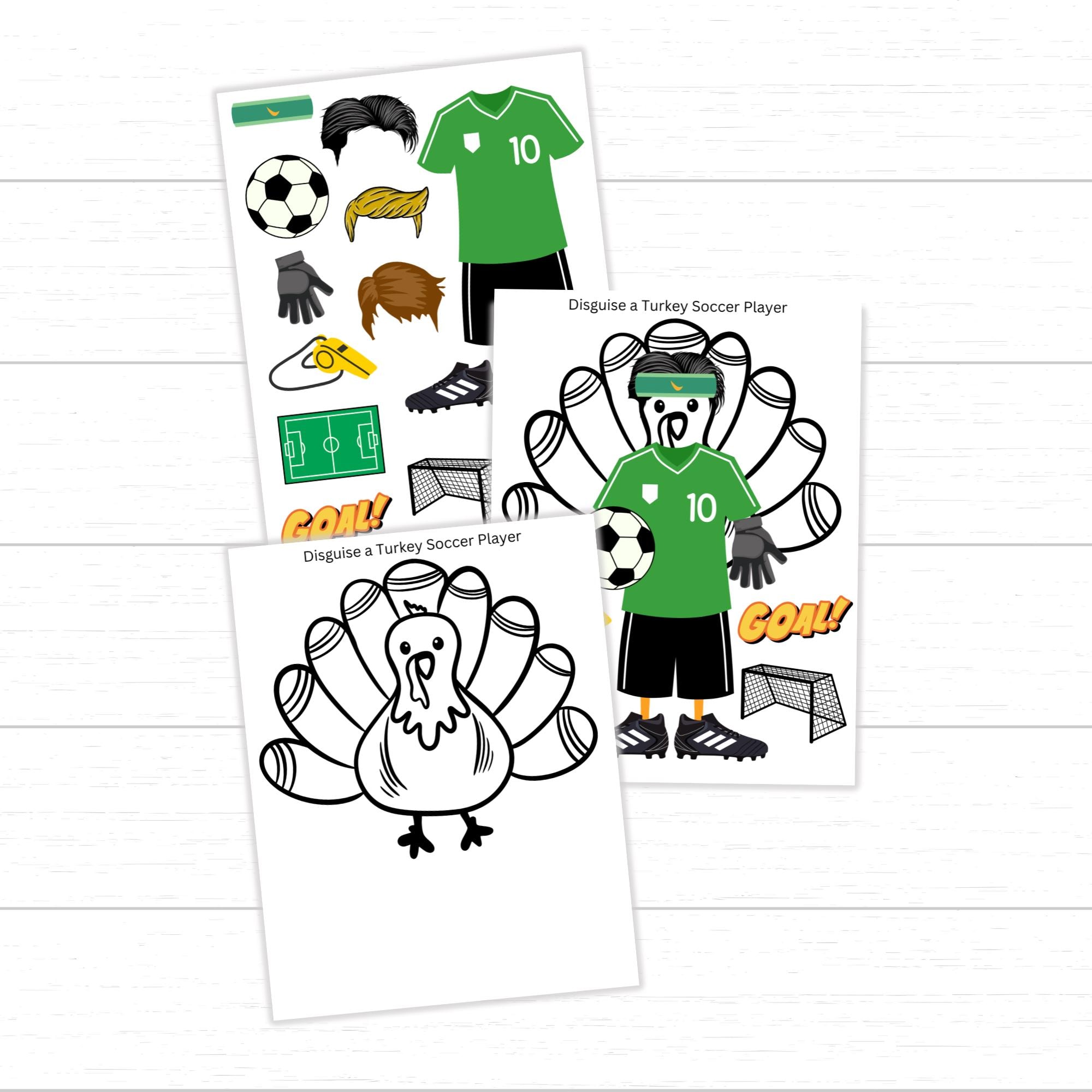 Disguise a Turkey Soccer Player, Turkey in Disguise Soccer Player ...