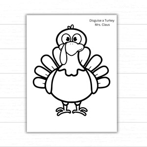 Disguise a Turkey Mrs. Claus, Mrs. Claus Turkey, Mrs. Claus Printable ...