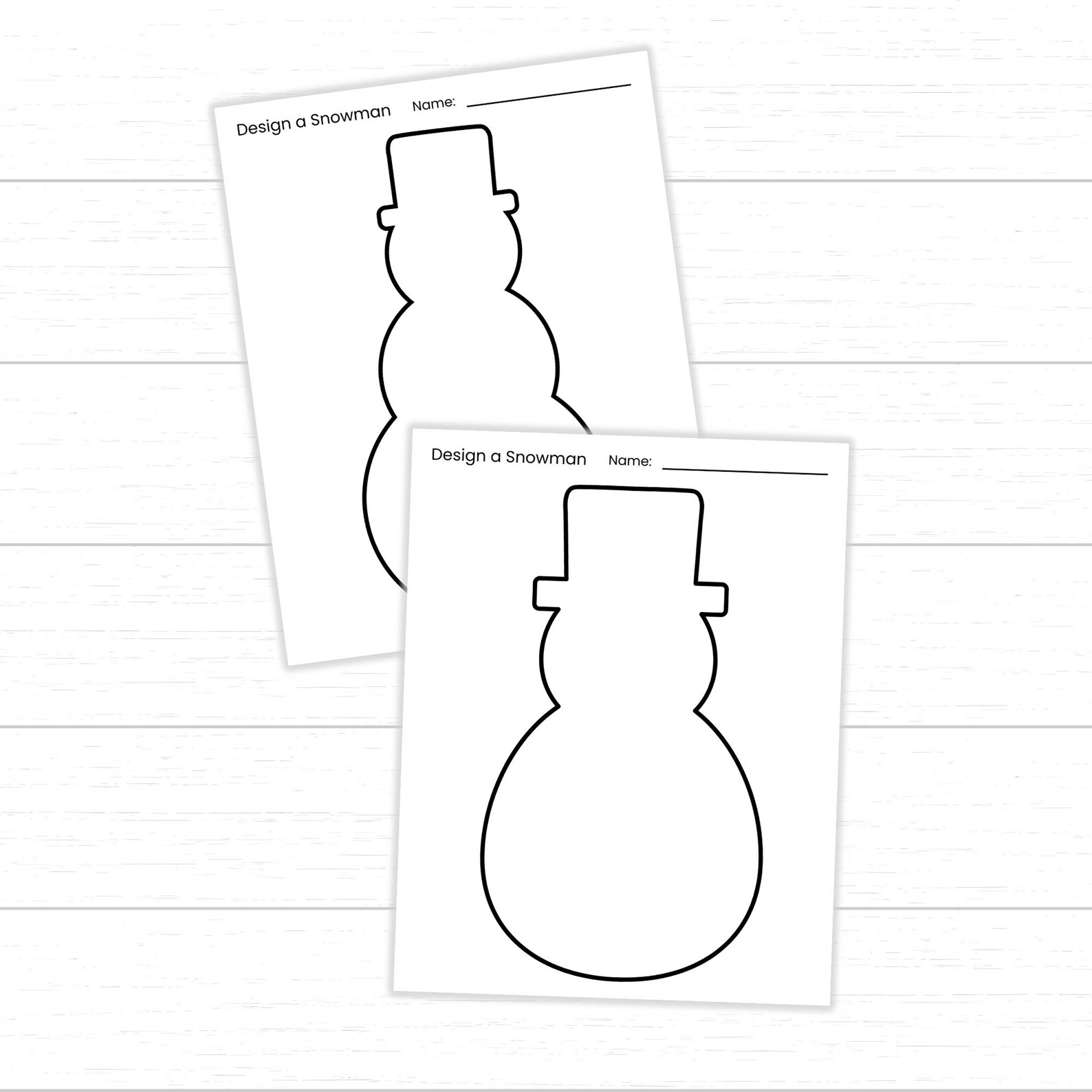 Design a Snowman Printable Set, Snowman Templates, Build a Snowman ...