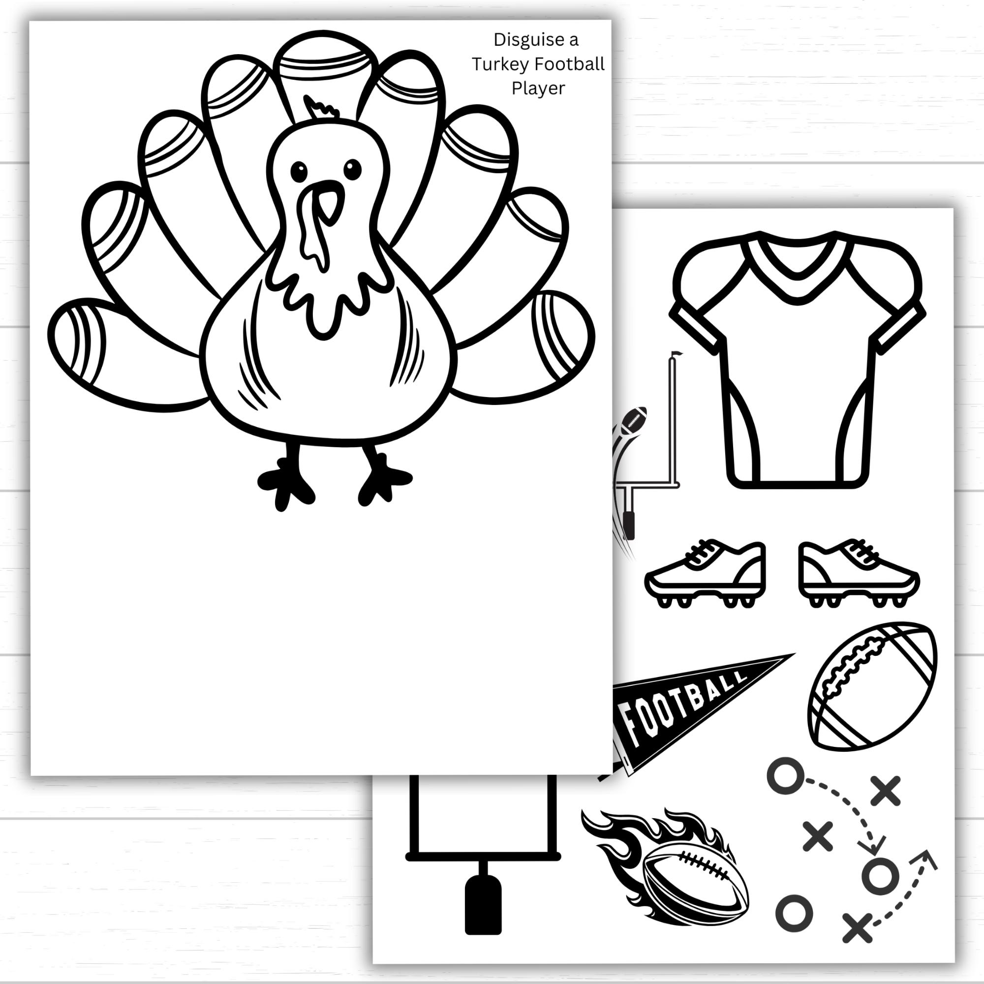 Disguise a Turkey Football Player, Football Turkey, Printable Football ...