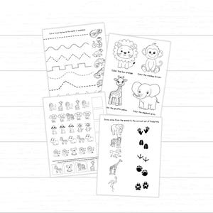 Zoo Activity Pack Printable for Preschool and Kindergarten, Printable ...
