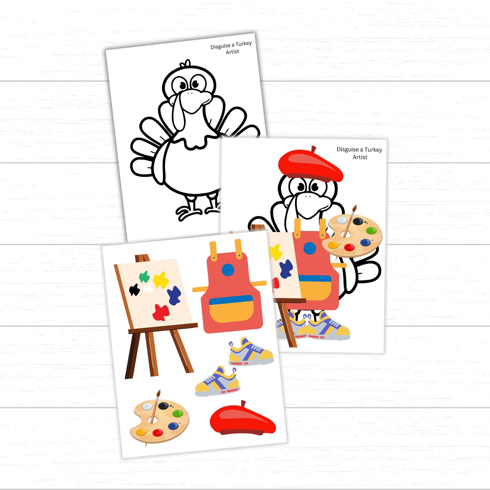 Disguise a Turkey Artist, Artist Turkey, Printable Outfit, Turkey in ...