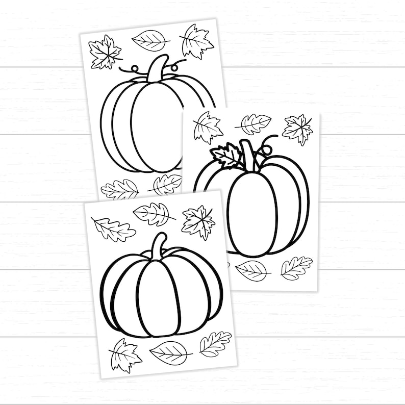 Pumpkin Coloring Pages, Fall Pumpkin and Leaf Coloring Pages, Fall ...