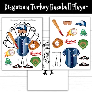 Disguise a Turkey Baseball Player, Turkey in Disguise Baseball Player ...