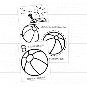 Beach Ball Activity Pack, Beach Ball Craft, Beach Printables, Summer ...