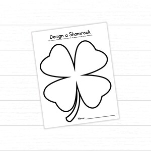 Design a Shamrock Printable Craft for Kids, Shamrock Template, Shamrock ...