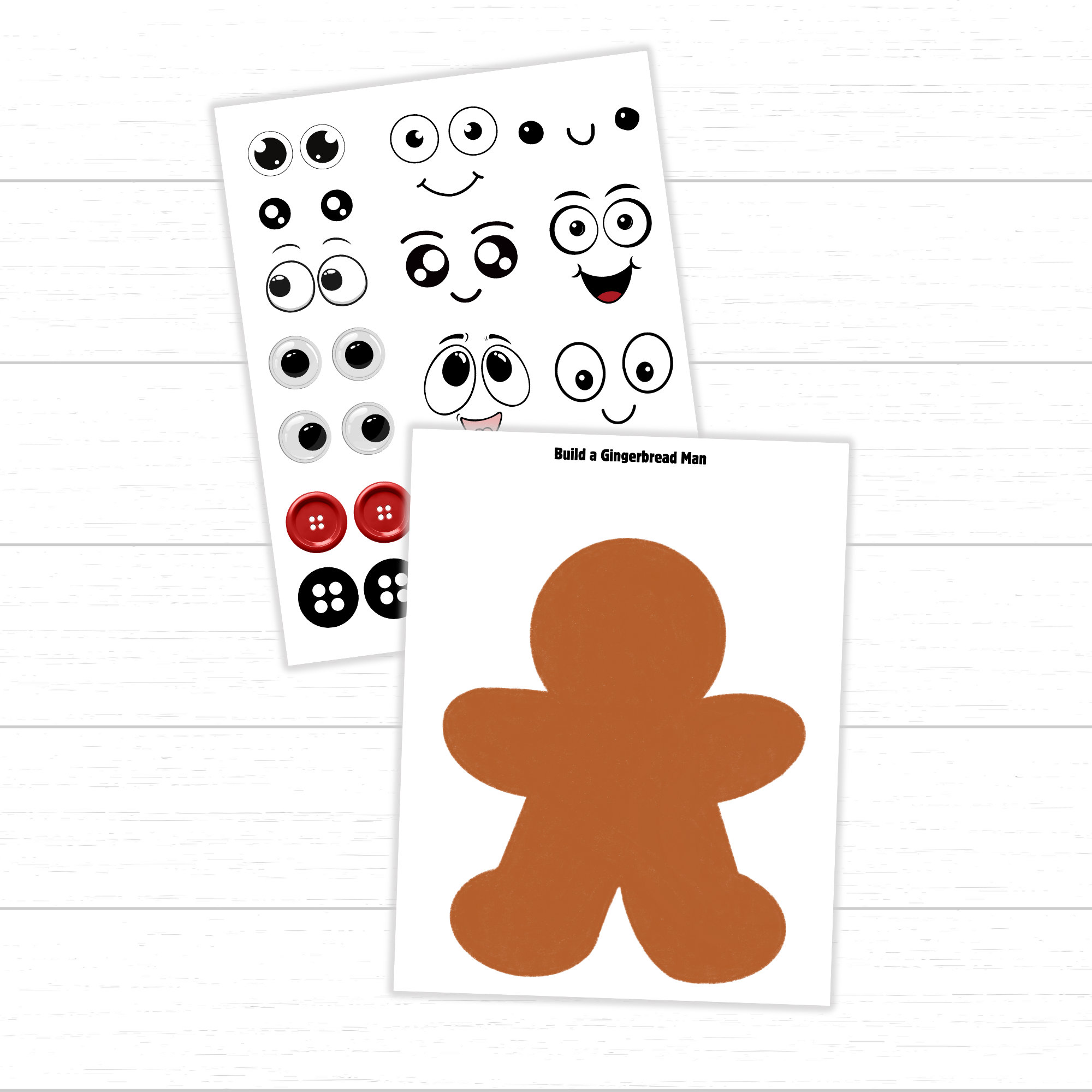 Build a Gingerbread Man Printable Set, Decorate a Gingerbread Man ...