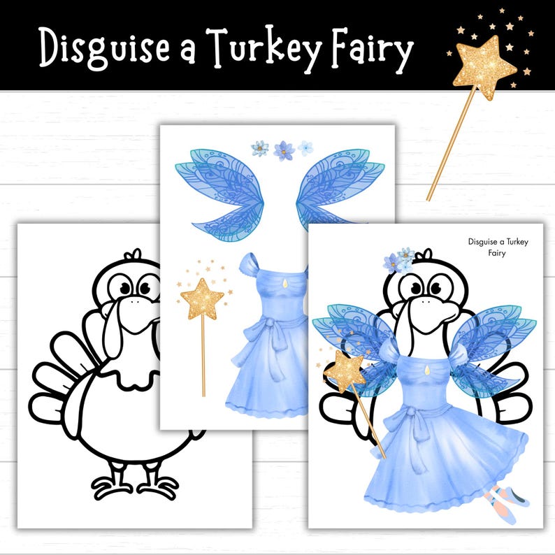 Disguise a Turkey Fairy, Fairy Turkey Disguise, Printable Fairy Outfit ...