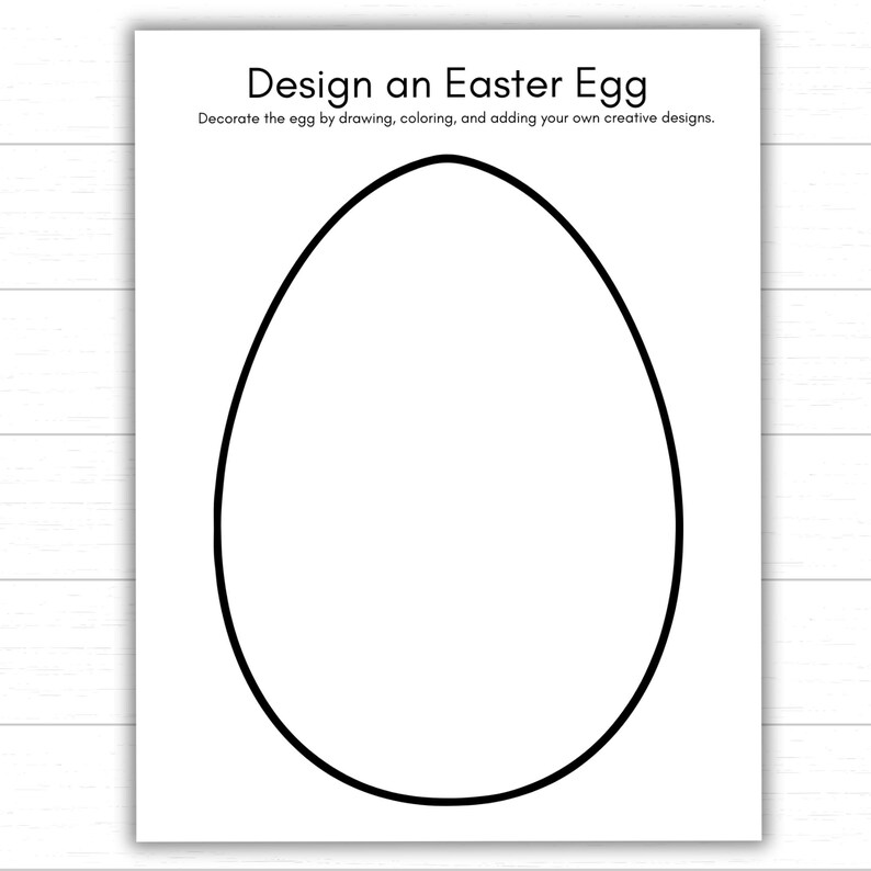 Design an Easter Egg Printable Template, Easter Egg Printable, Blank ...