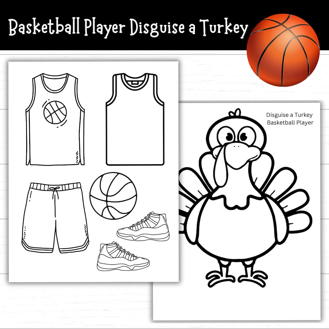 Disguise a Turkey Basketball Player, Printable Basketball Uniform ...