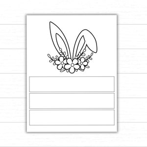 Easter Bunny Paper Crown, Bunny Headband for Kids, Easter Printable ...