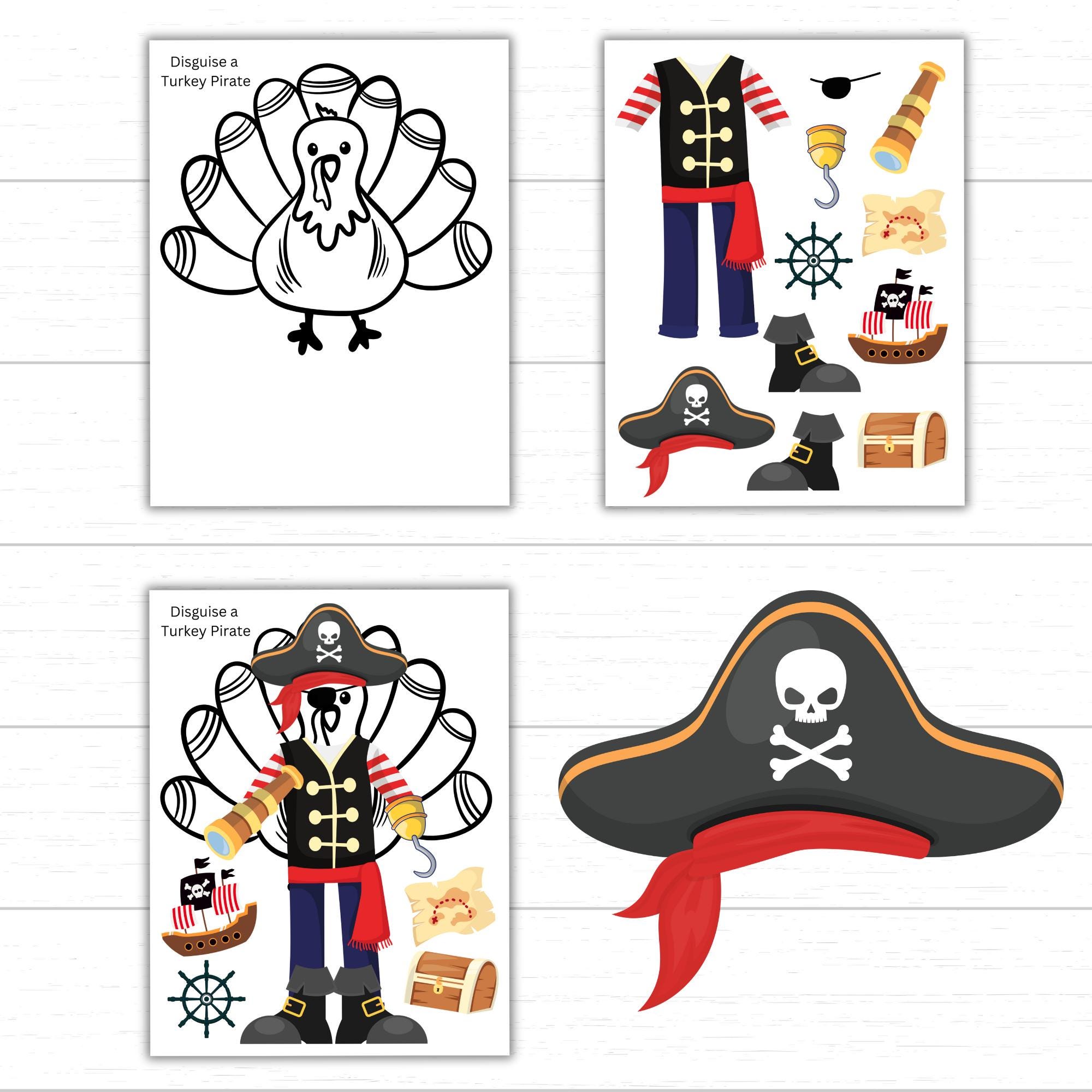 Disguise a Turkey Pirate, Pirate Turkey, Pirate Printables, Disguise a ...