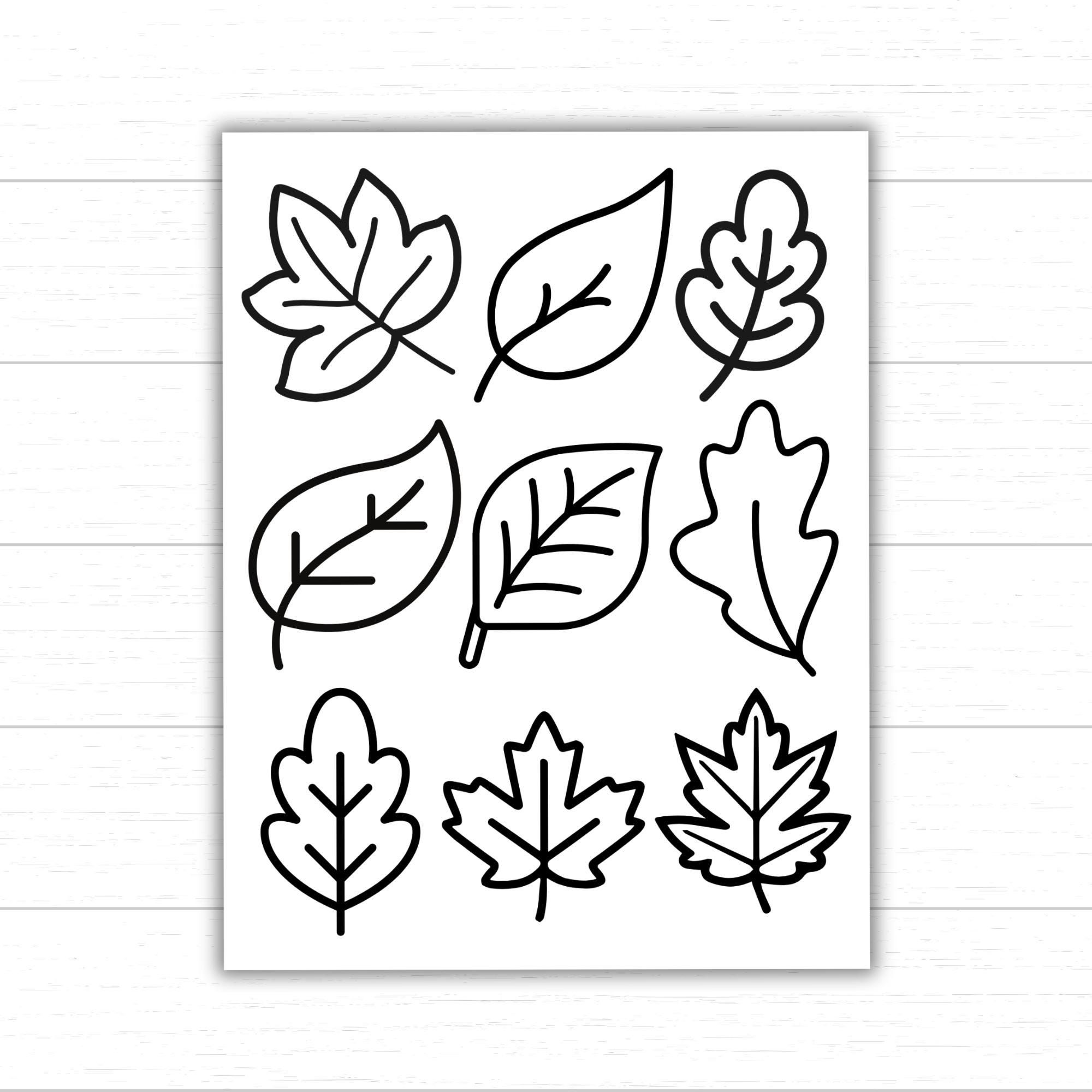 Spring Leaf Templates Printable, Leaf Outlines for Crafts, Leaf ...