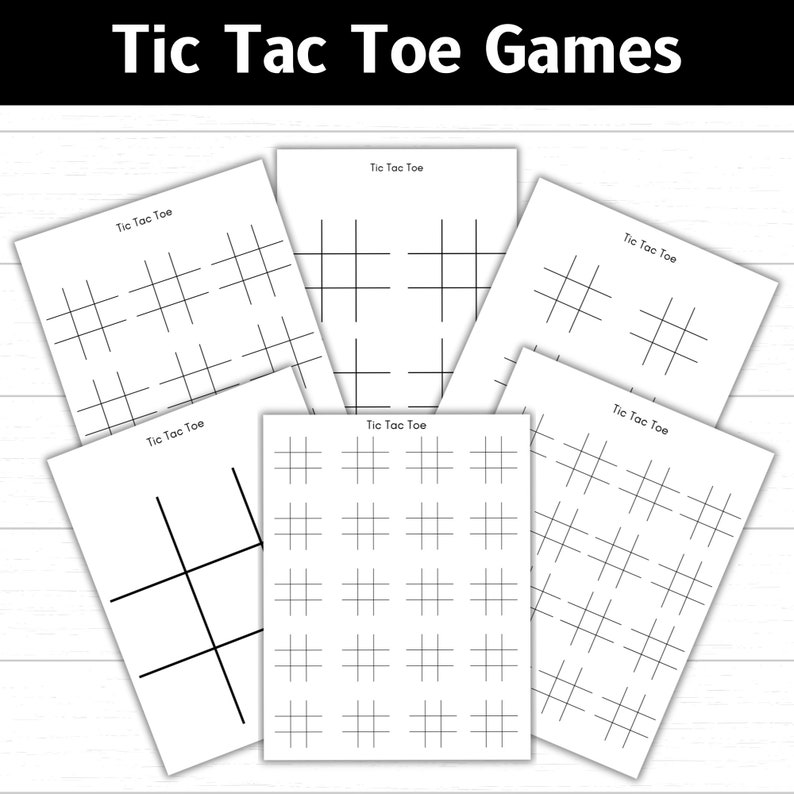 Tic Tac Toe Game, Printable Tic Tac Toe, Tic Tac Toe Cards, X's and O's ...