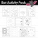 Bat Activity Pack Printable, Bat Worksheets, Bat Unit, Bat Learning Set ...