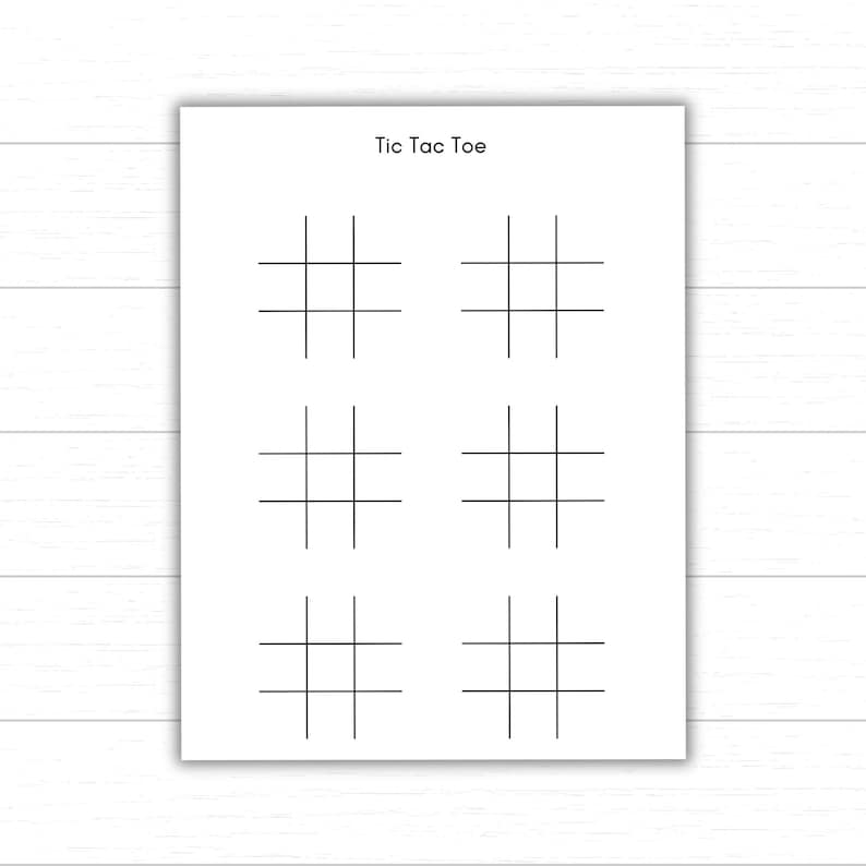 Tic Tac Toe Game, Printable Tic Tac Toe, Tic Tac Toe Cards, X's and O's ...