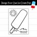 Design Your Own Ice Cream Pop, Ice Cream Coloring Pages, Ice Cream ...