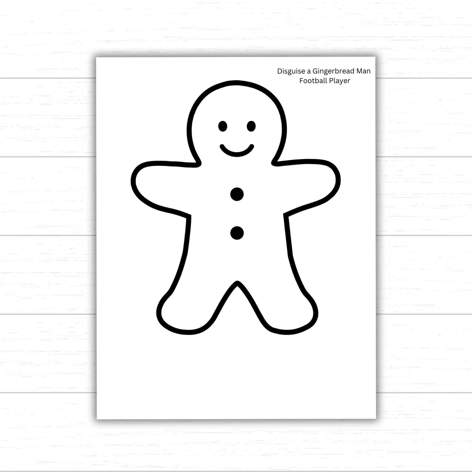 Disguise a Gingerbread Man Football Player, Gingerbread Man Disguise ...