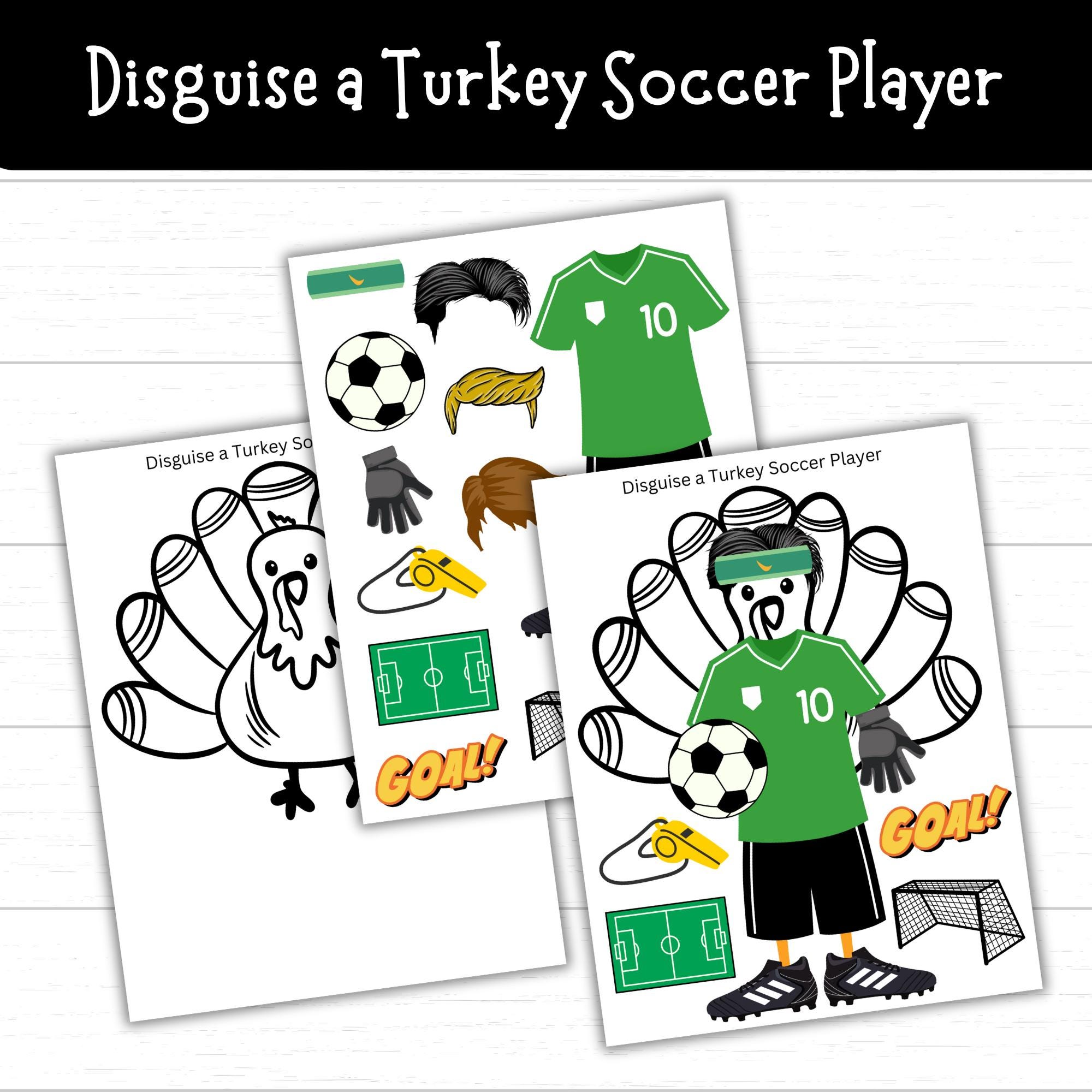 Disguise a Turkey Soccer Player, Turkey in Disguise Soccer Player ...