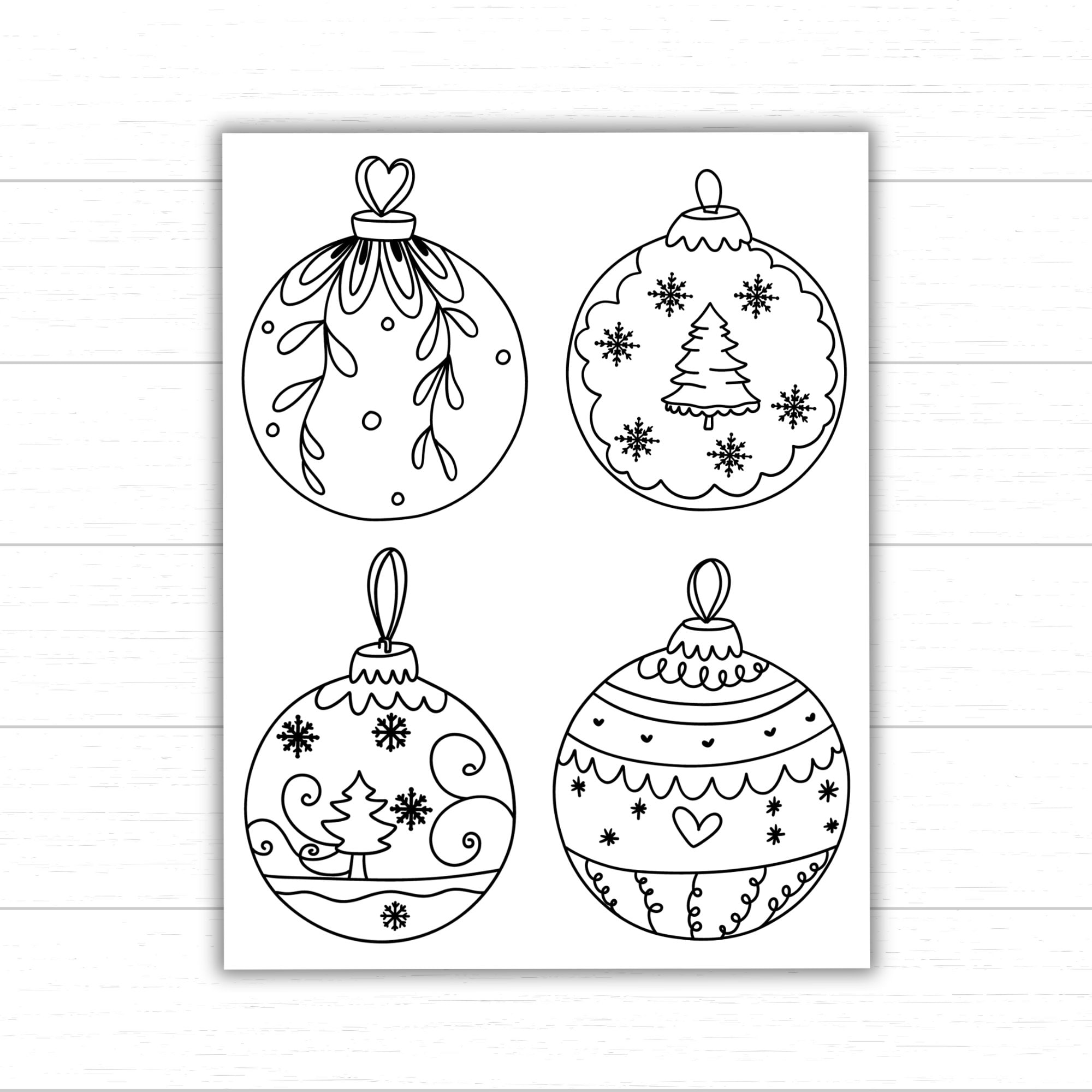 Christmas Ornament Coloring Pages, Printable Ornaments for Kids ...
