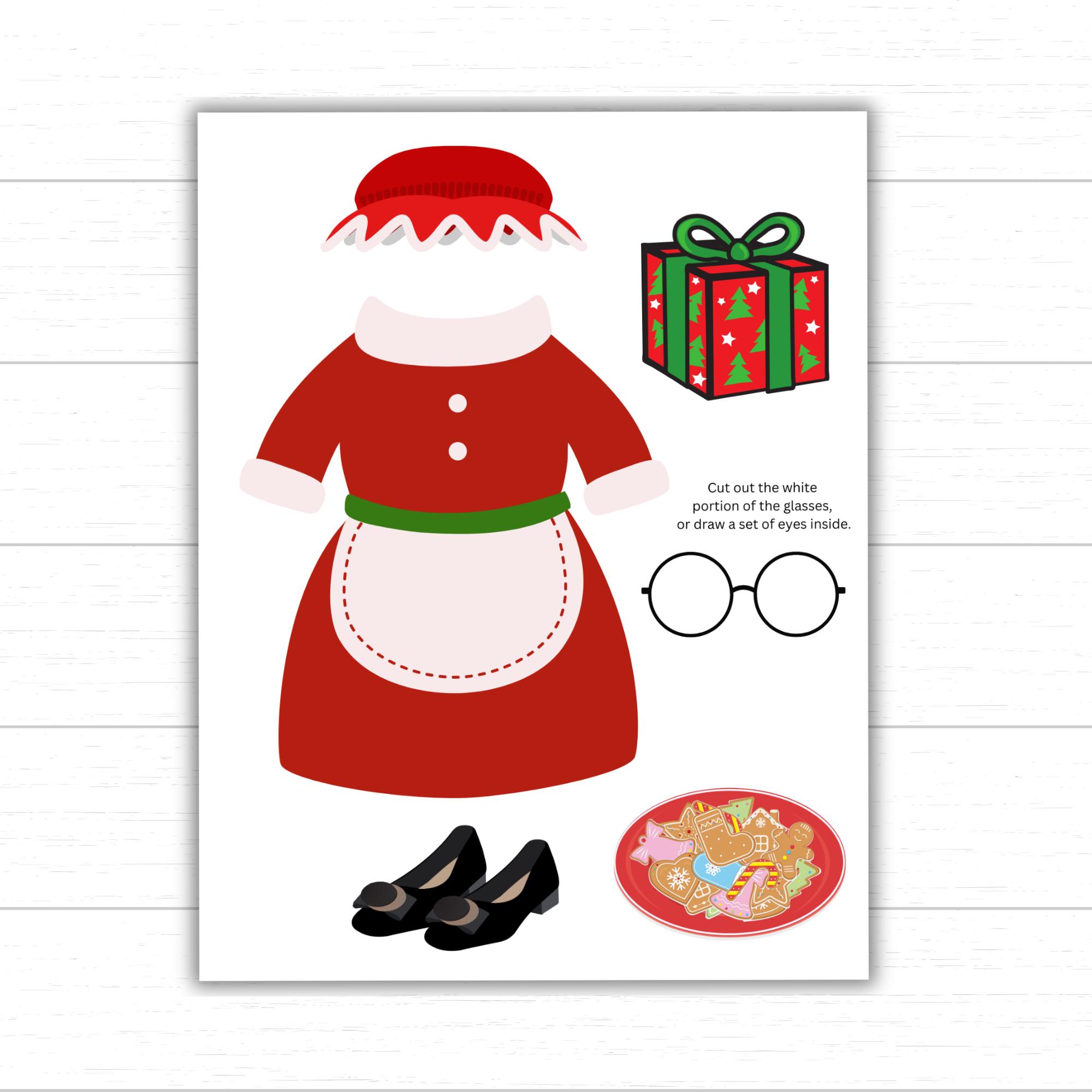 Disguise a Turkey Mrs. Claus, Mrs. Claus Turkey, Mrs. Claus Printable ...